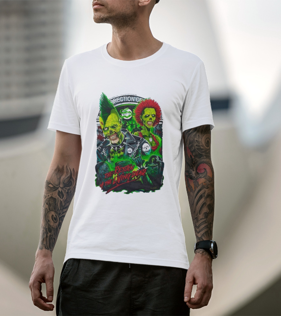 The Return Of The Living Dead Correctional Center Rot ‘N’ Roll Zombie Punk Compilation T-Shirt