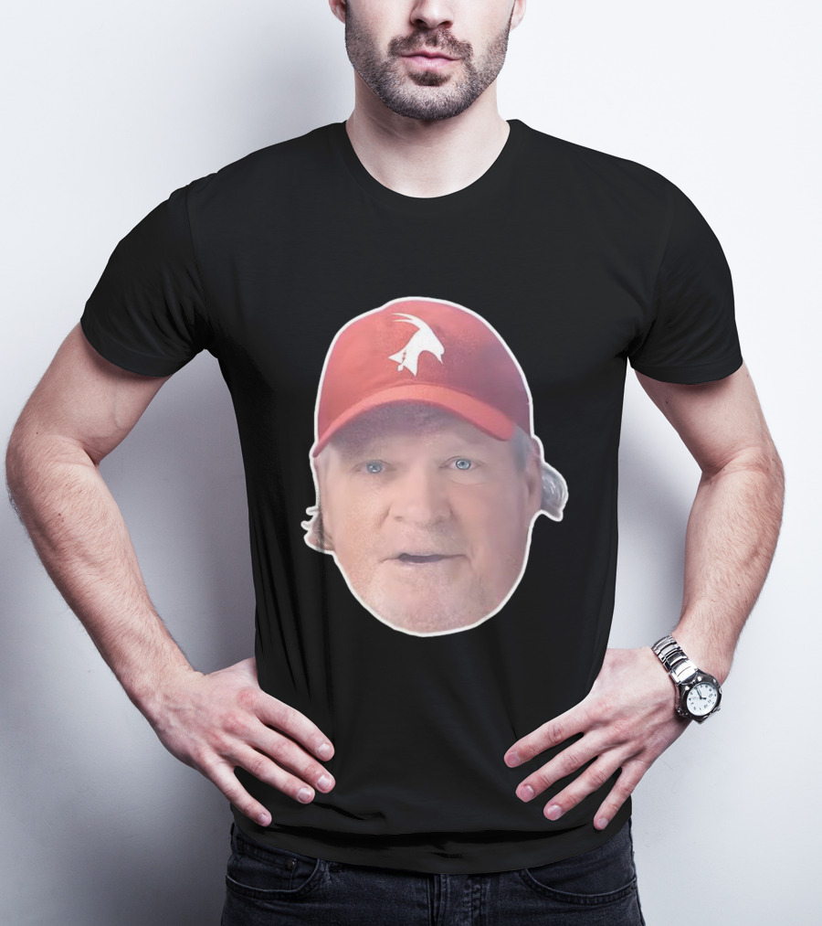 John Kruk Philadelphia Phillies Red Cap With White Goat Icon T-Shirt