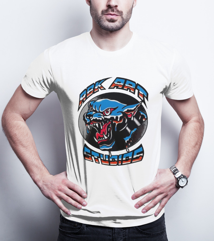 ABK Art Studios Chrome Panther Tattoo T-Shirt