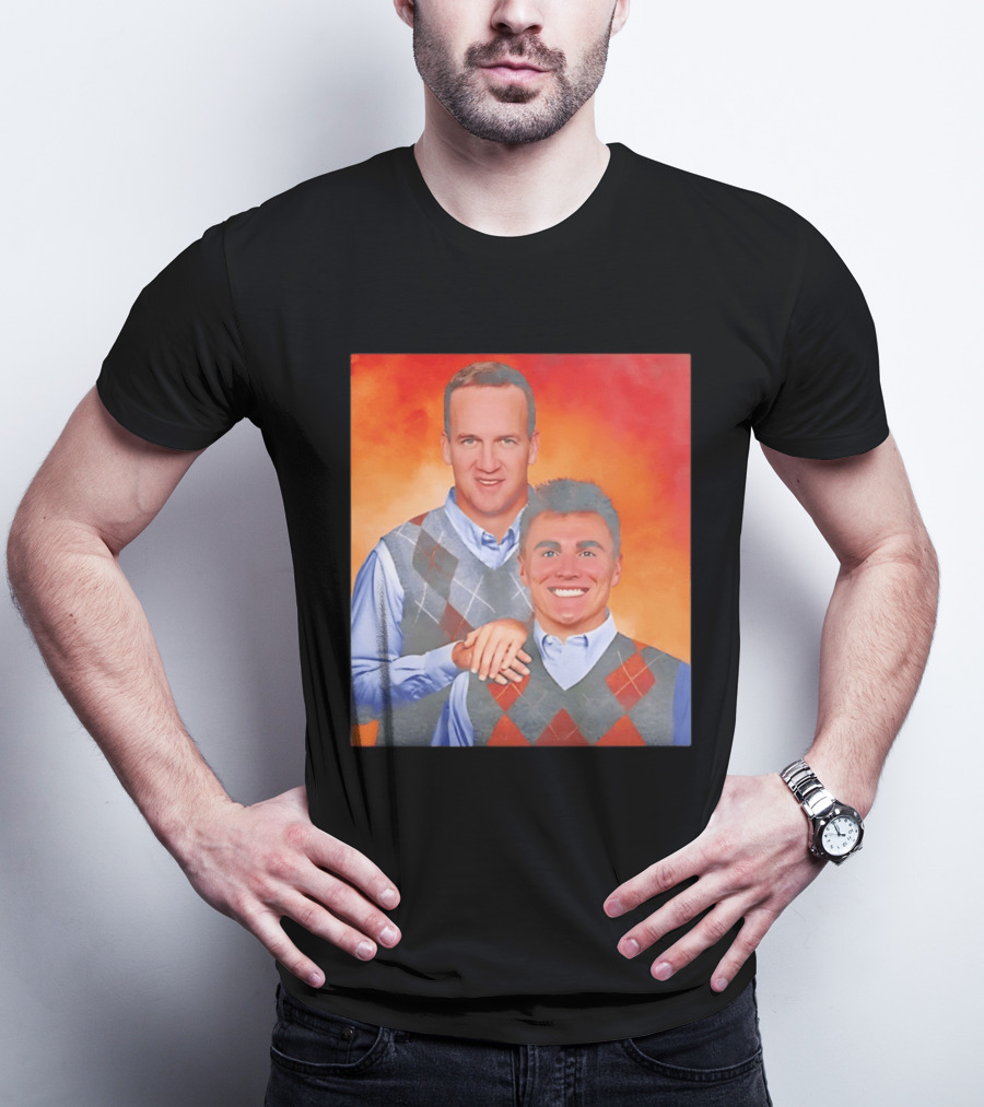Bo Nix Peyton Manning Step Brothers Denver Broncos Comedy T-Shirt