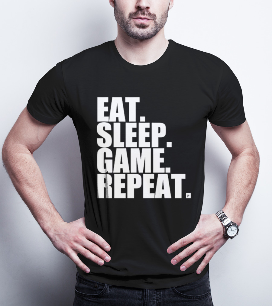 Eat Sleep Game Repeat Gamer Lifestyle Phrase T-Shirt