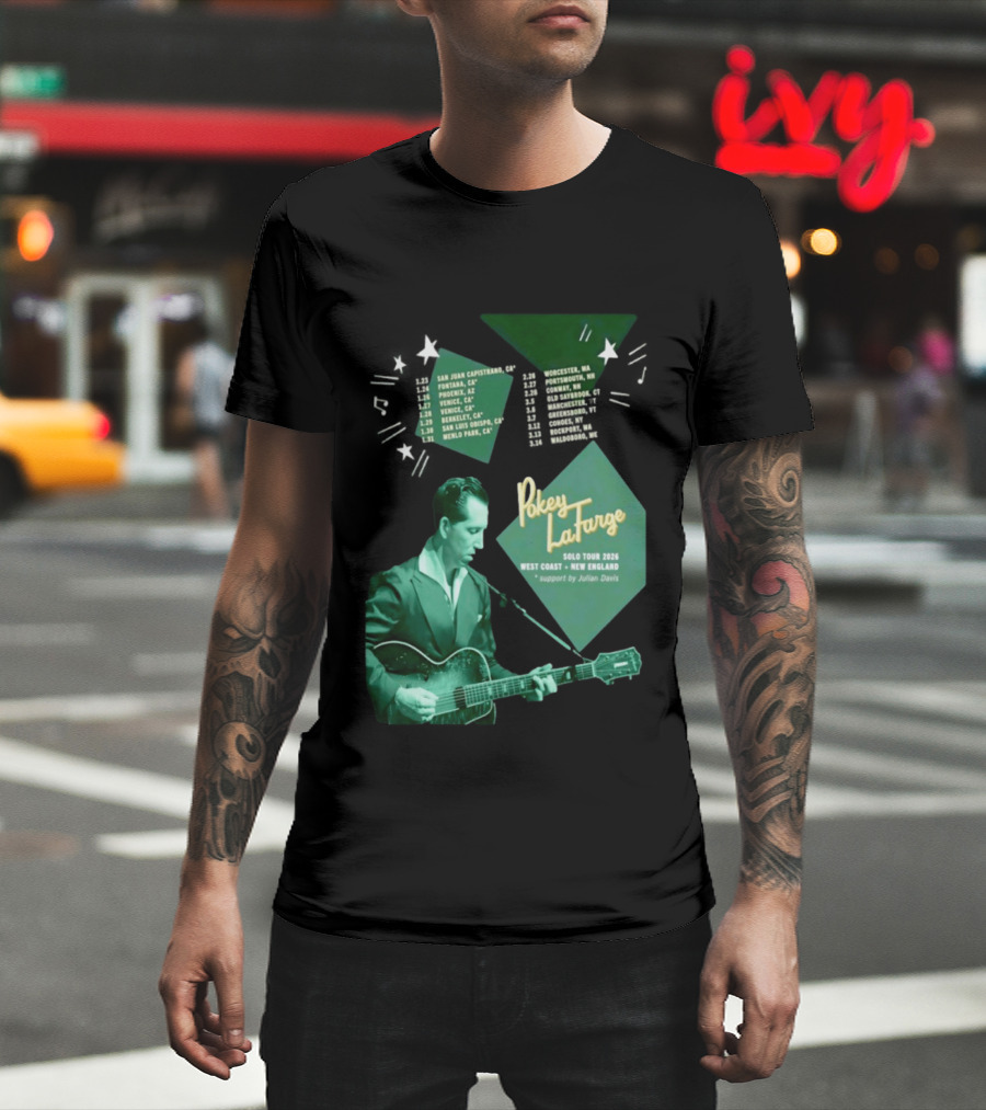 Pokey LaFarge Solo Tour 2026 West Coast New England Julian Davis Support T-Shirt