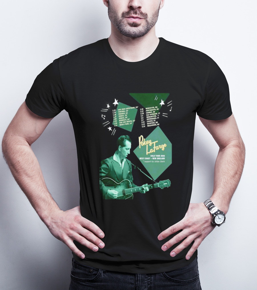 Pokey LaFarge Solo Tour 2026 West Coast New England Julian Davis Support T-Shirt
