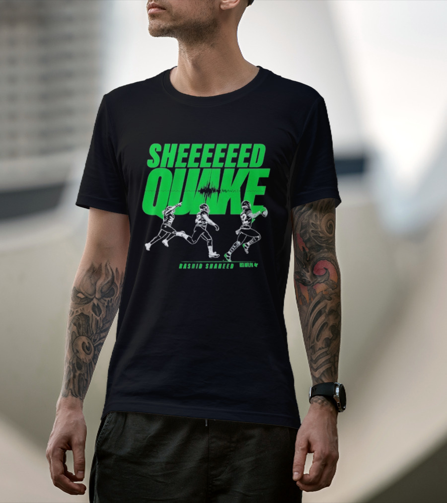 Rashid Shaheed Sheed Quake NFL Action T-Shirt