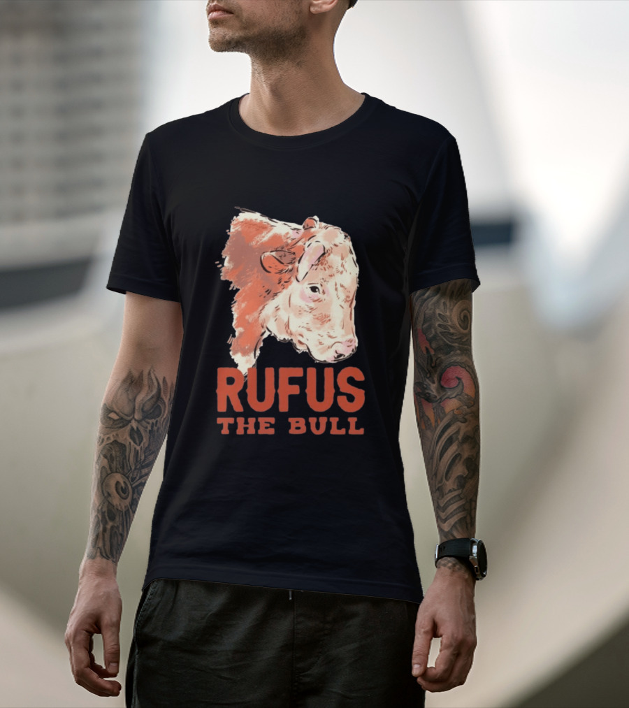 Rufus The Bull Cow Retro Style Rustic T-Shirt
