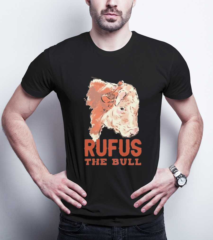 Rufus The Bull Cow Retro Style Rustic T-Shirt