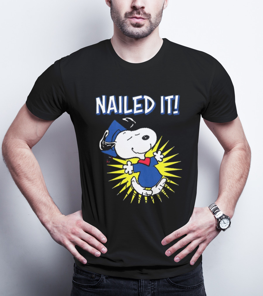 Congratulations Snoopy Nailed It Graduation Celebration T-Shirt