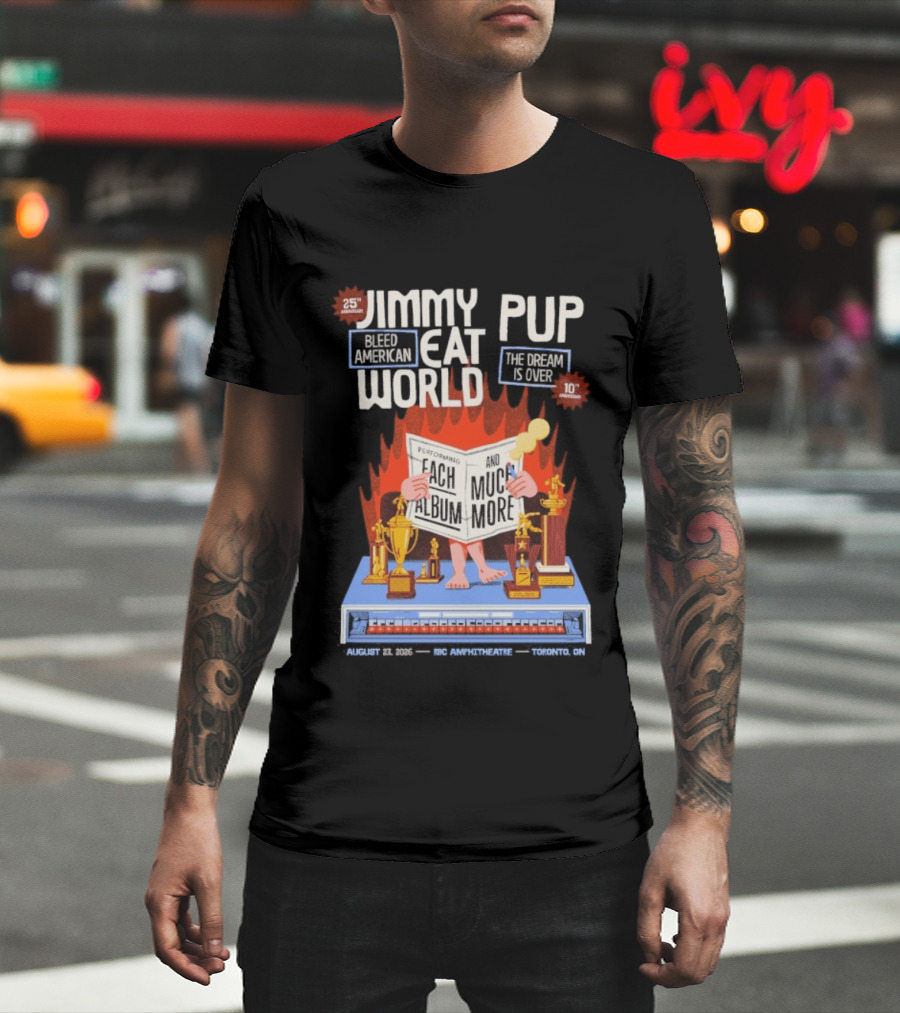 Jimmy Eat World Bleed American 25th Anniversary Pup The Dream Is Over Live August 23 2026 RBC Amphitheatre Toronto T-Shirt