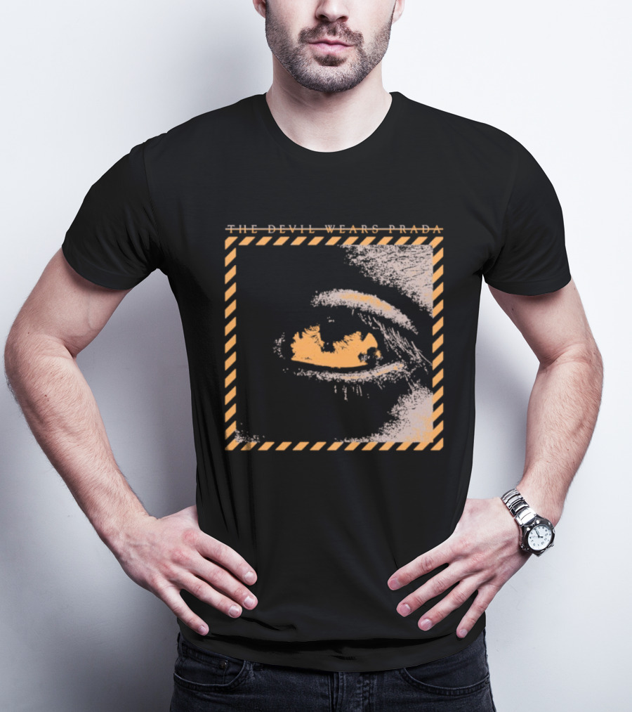 The Devil Wears Prada Outbreak Eye Caution Stripes T-Shirt