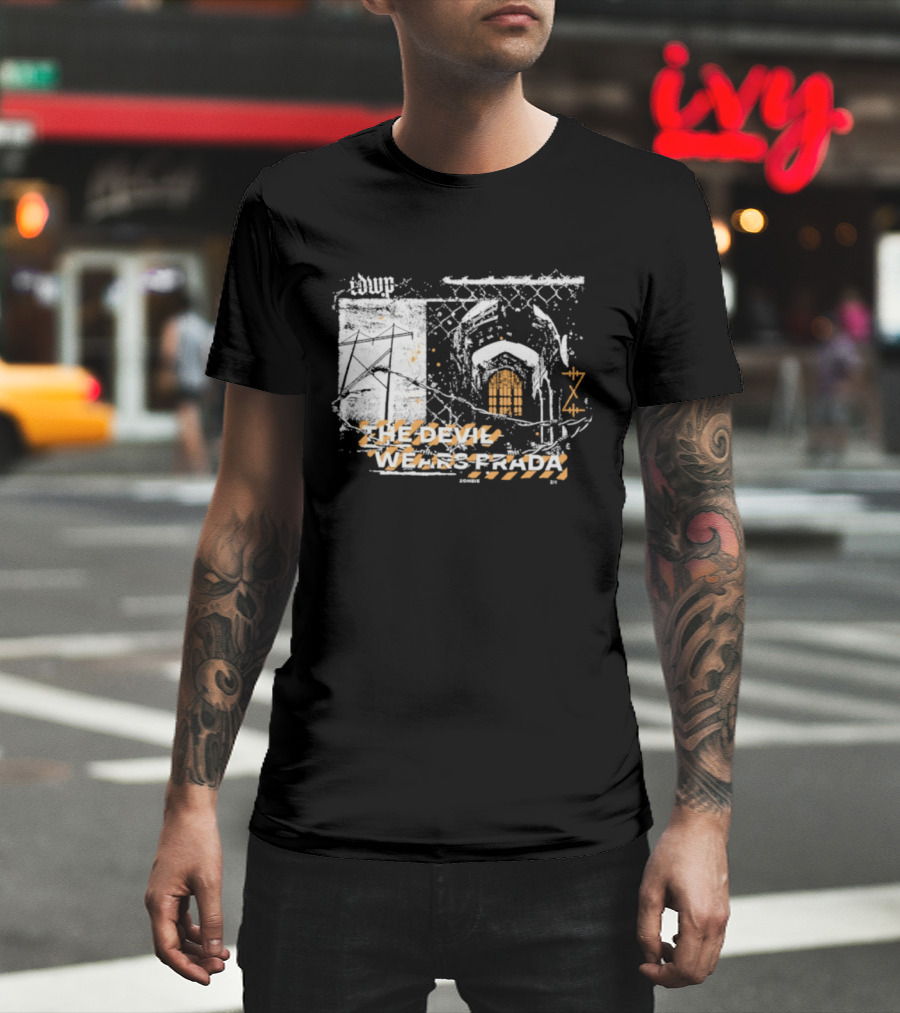 The Devil Wears Prada Zombie ZII X141 Orange White Fence Arch T-Shirt