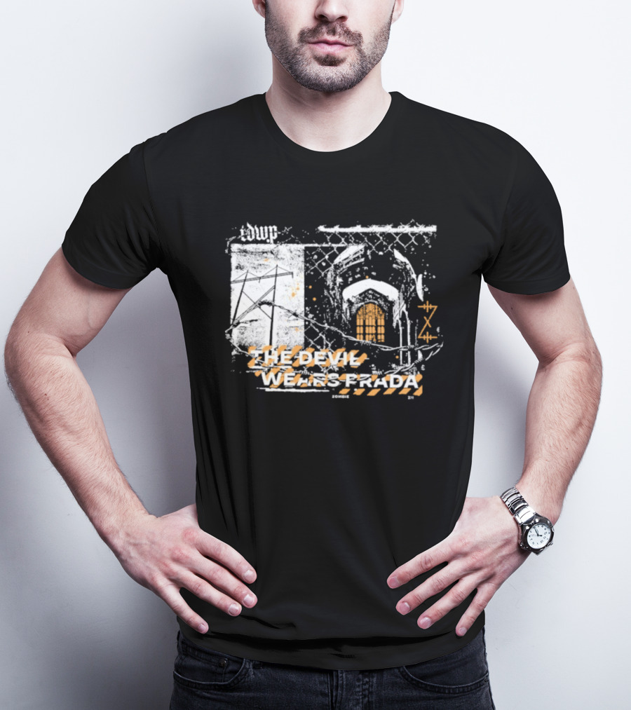 The Devil Wears Prada Zombie ZII X141 Orange White Fence Arch T-Shirt