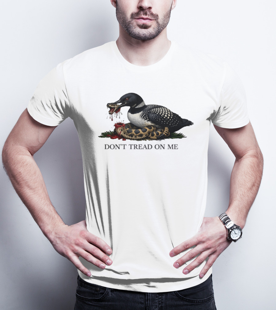 Common Loon Snake Blood Don't Tread On Me T-Shirt