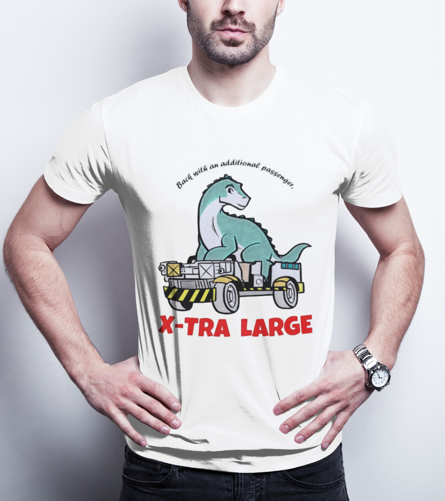 X Tra Large Dinosaur Back With An Additional Passenger T-Shirt