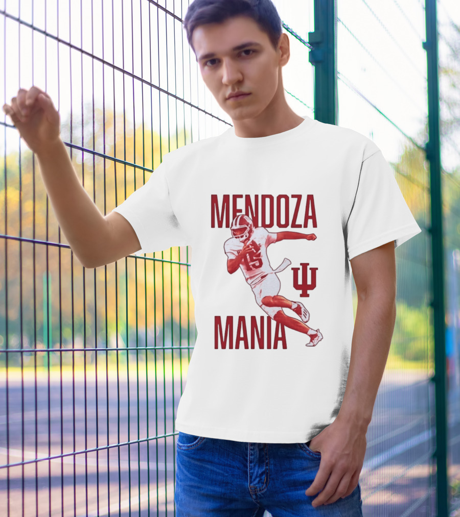 Mendoza Mania Indiana Hoosiers Football Player Action Icon IU T-Shirt