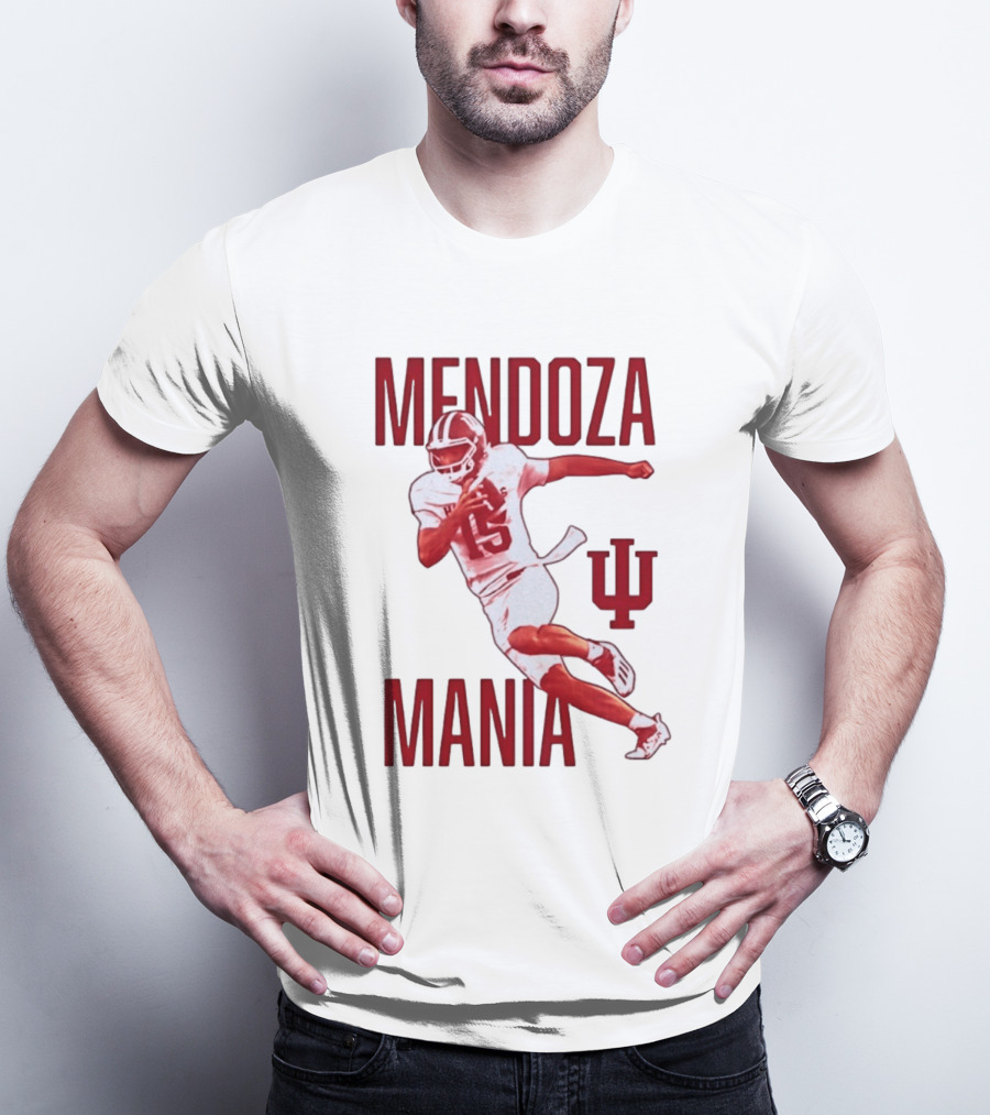 Mendoza Mania Indiana Hoosiers Football Player Action Icon IU T-Shirt