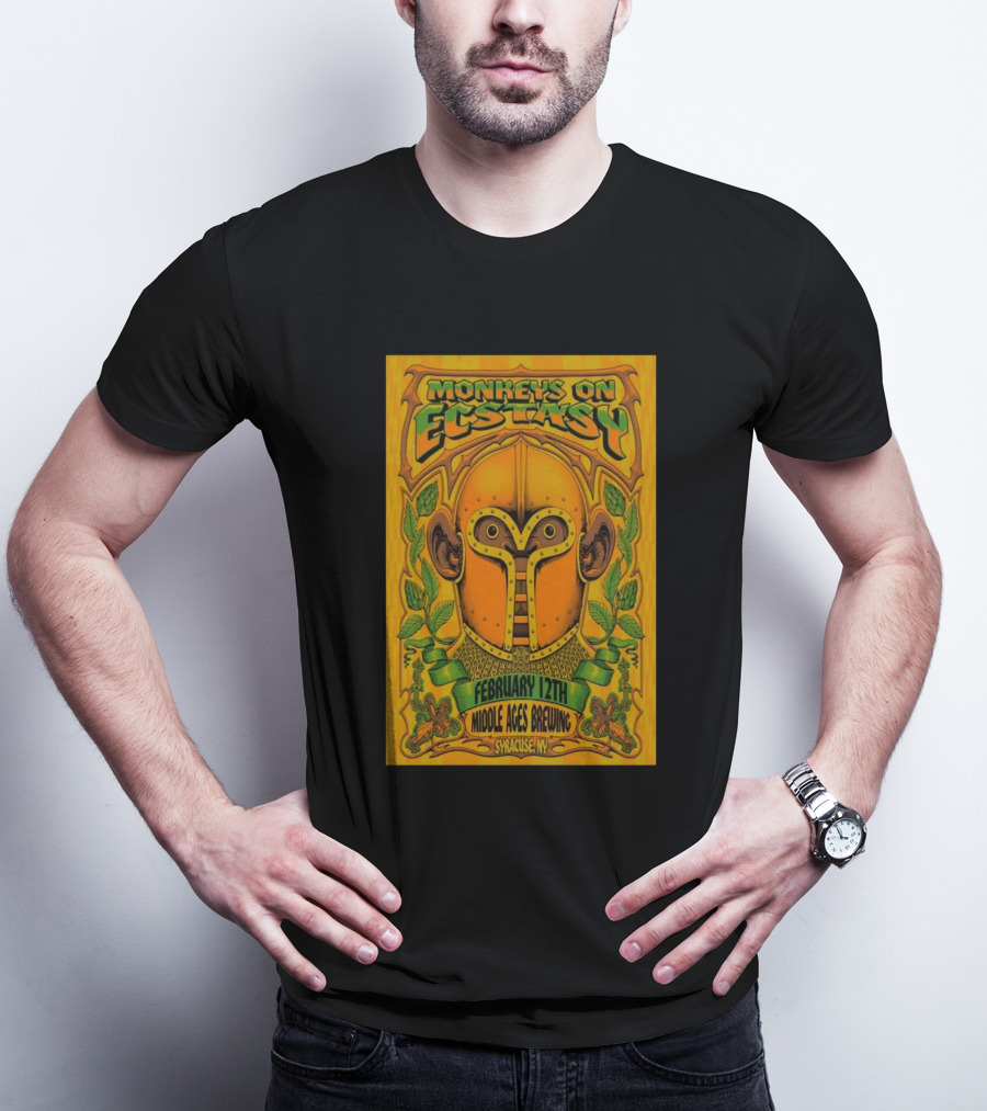 Monkeys On Ecstasy February 12th Middle Ages Brewing Syracuse NY T-Shirt