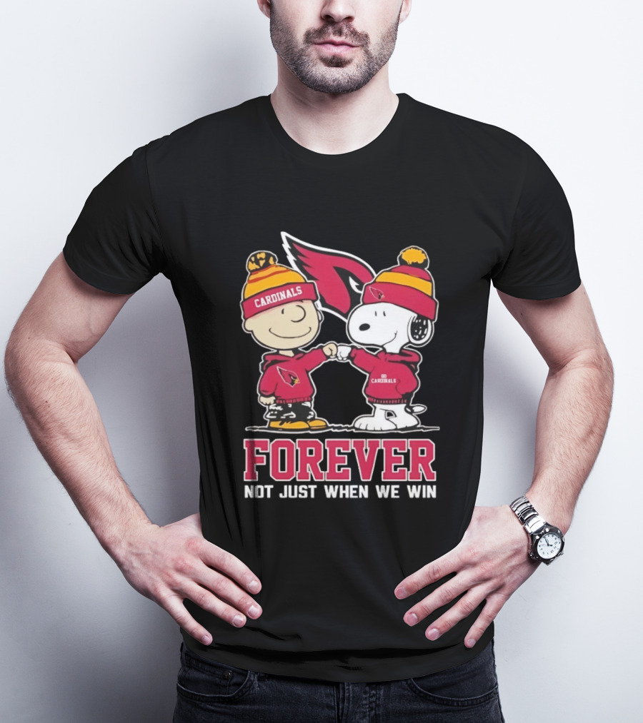 Peanut Snoopy Charlie Brown Cardinals Forever Not Just When We Win T-Shirt
