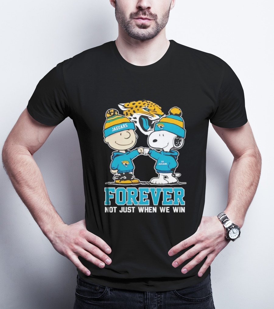 Charlie Brown Snoopy Jaguars Forever Not Just When We Win T-Shirt