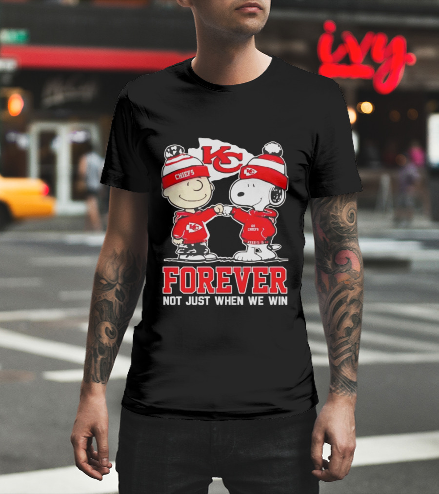 Peanut Snoopy Charlie Brown KC Chiefs Forever Not Just When We Win T-Shirt