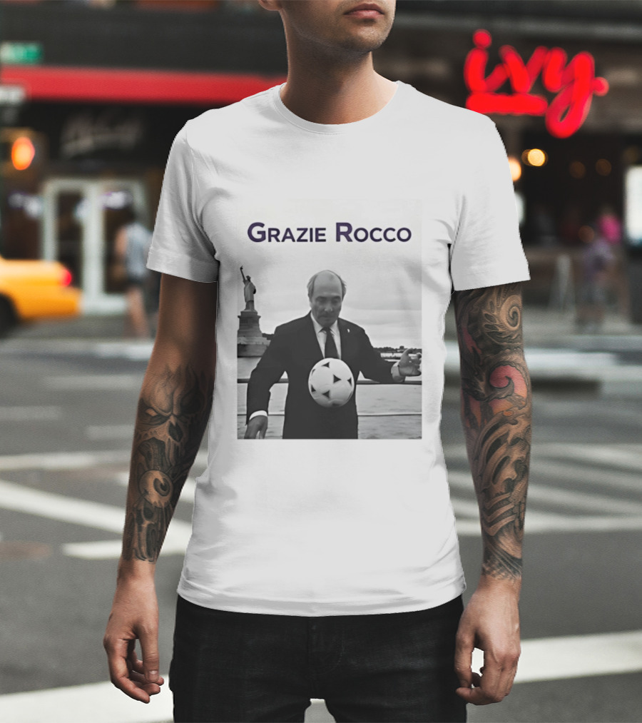 Grazie Rocco Commisso Statue Of Liberty Soccer T-Shirt