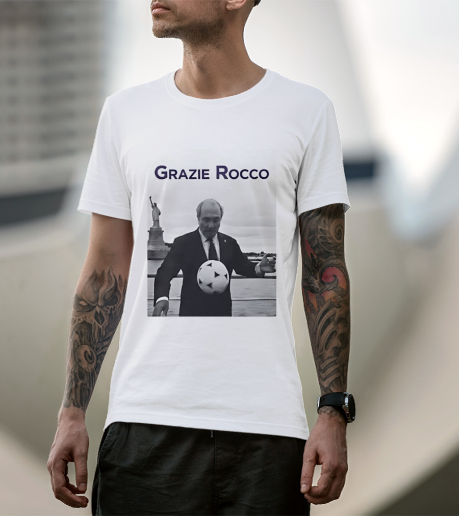Grazie Rocco Commisso Statue Of Liberty Soccer T-Shirt