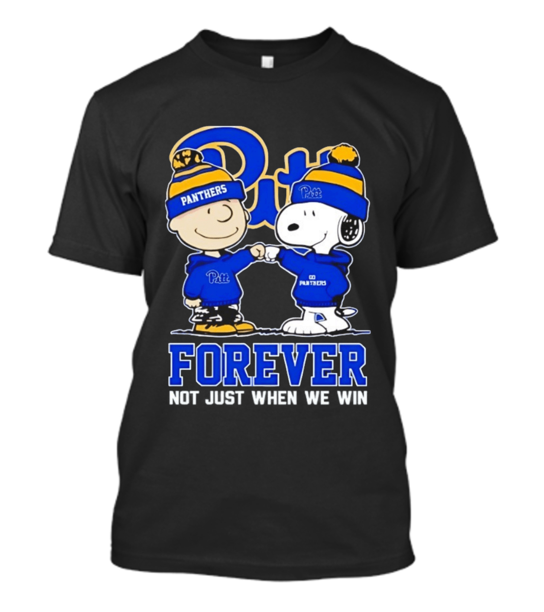 Peanut Snoopy Charlie Brown Pitt Panthers Forever Not Just When We Win T-Shirt