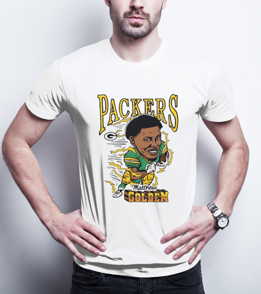 Packers Matthew Golden Caricature Homage T-Shirt