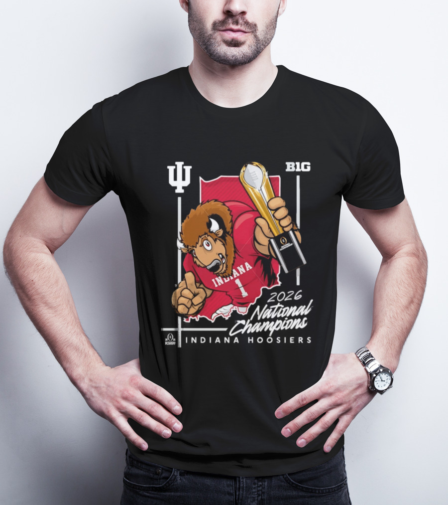 Indiana Hoosiers National Champs 2025 Trophy Victory B1G Indiana T-Shirt
