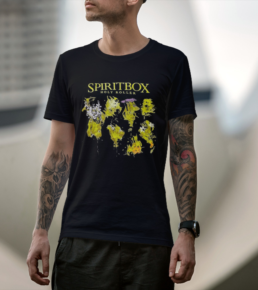 SPIRITBOX Holy Roller Yellow Floral T-Shirt