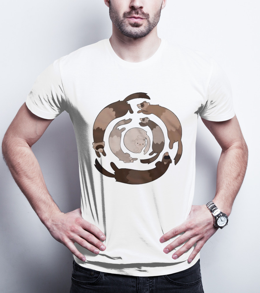 Pirate Software Humane World Animals Ferret Circle T-Shirt