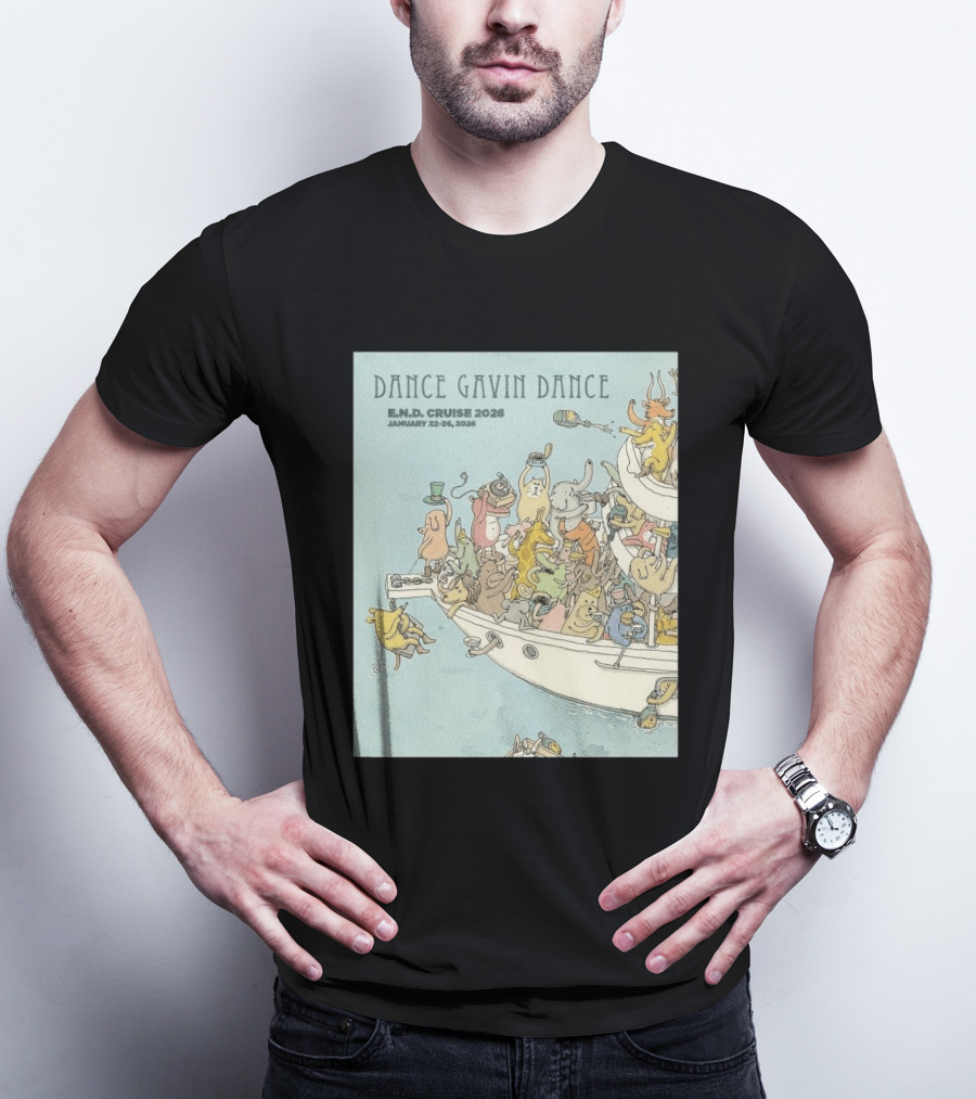 Dance Gavin Dance E.N.D. Cruise 2026 January 22 26 Whimsical Animal Party T-Shirt