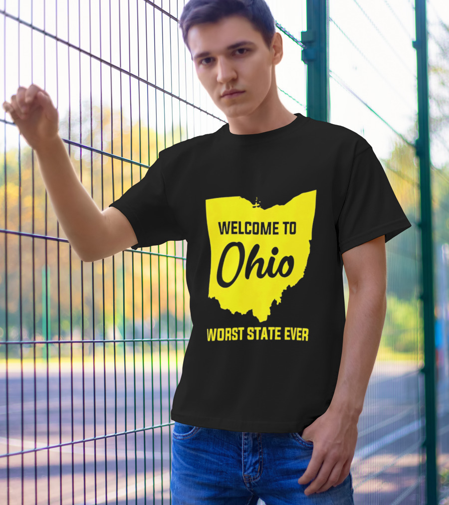 Welcome To Ohio Worst State Ever Map T-Shirt