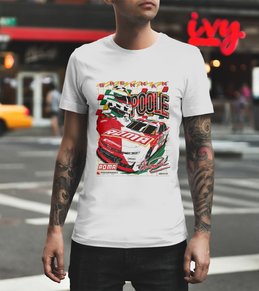 Brennan Poole 44 Roma Performance Motorsports Racing Suit Daytona Race Day T-Shirt
