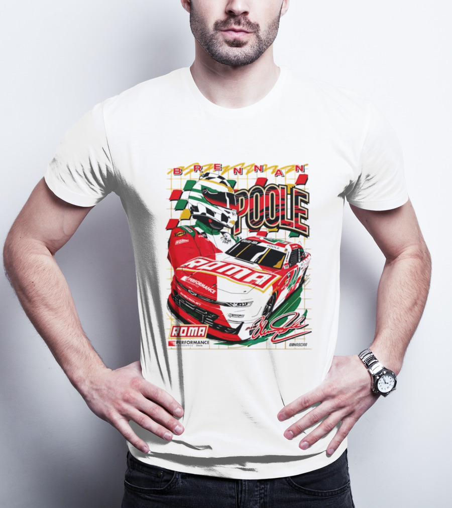 Brennan Poole 44 Roma Performance Motorsports Racing Suit Daytona Race Day T-Shirt