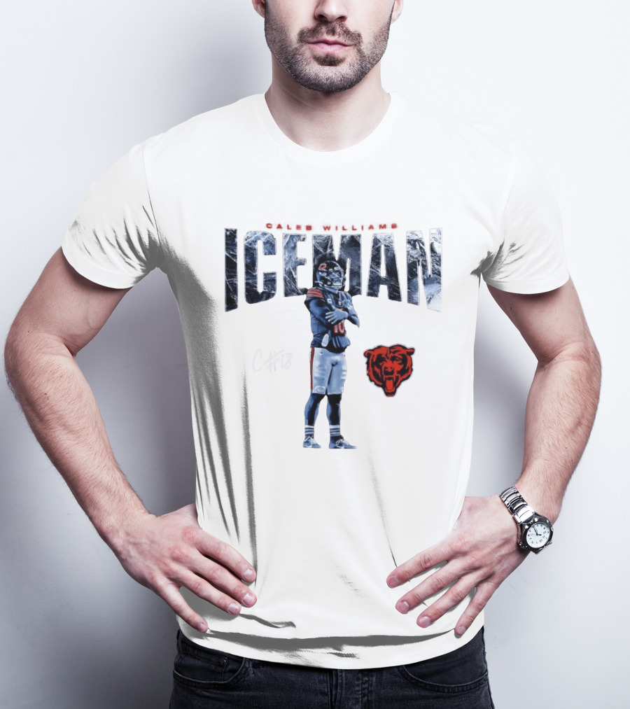 Caleb Williams Chicago Bears Iceman Football Team Roaring Sports T-Shirt