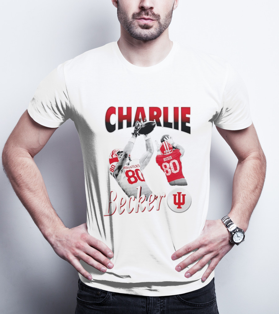 Charlie Becker Indiana Hoosiers Football 80 Receiver Catch IU T-Shirt
