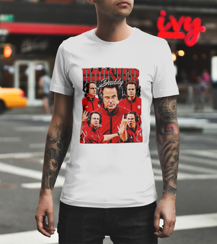 Hoosier Daddy Indiana University Football Coach Iconic Moment T-Shirt