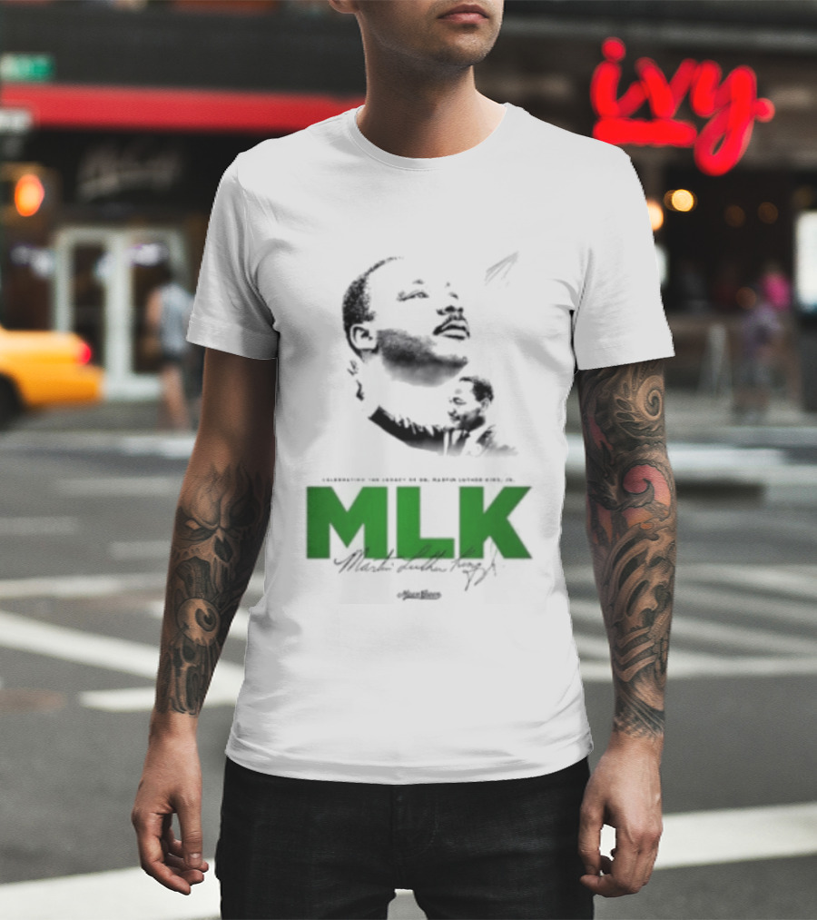 MLK Dr Martin Luther King Jr Bold Green T-Shirt