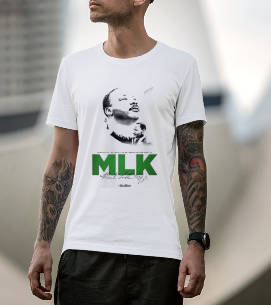 MLK Dr Martin Luther King Jr Bold Green T-Shirt