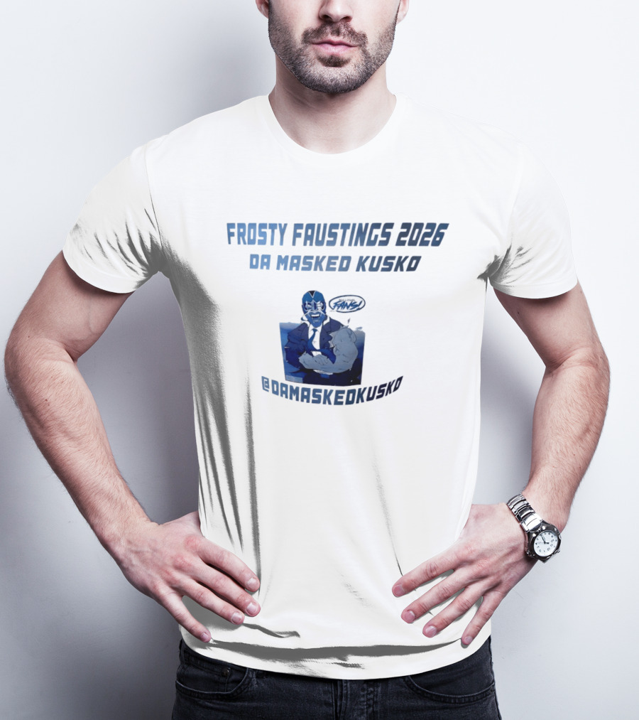 Frosty Faustings 2026 Da Masked Kusko @Damaskedkusko Comic T-Shirt