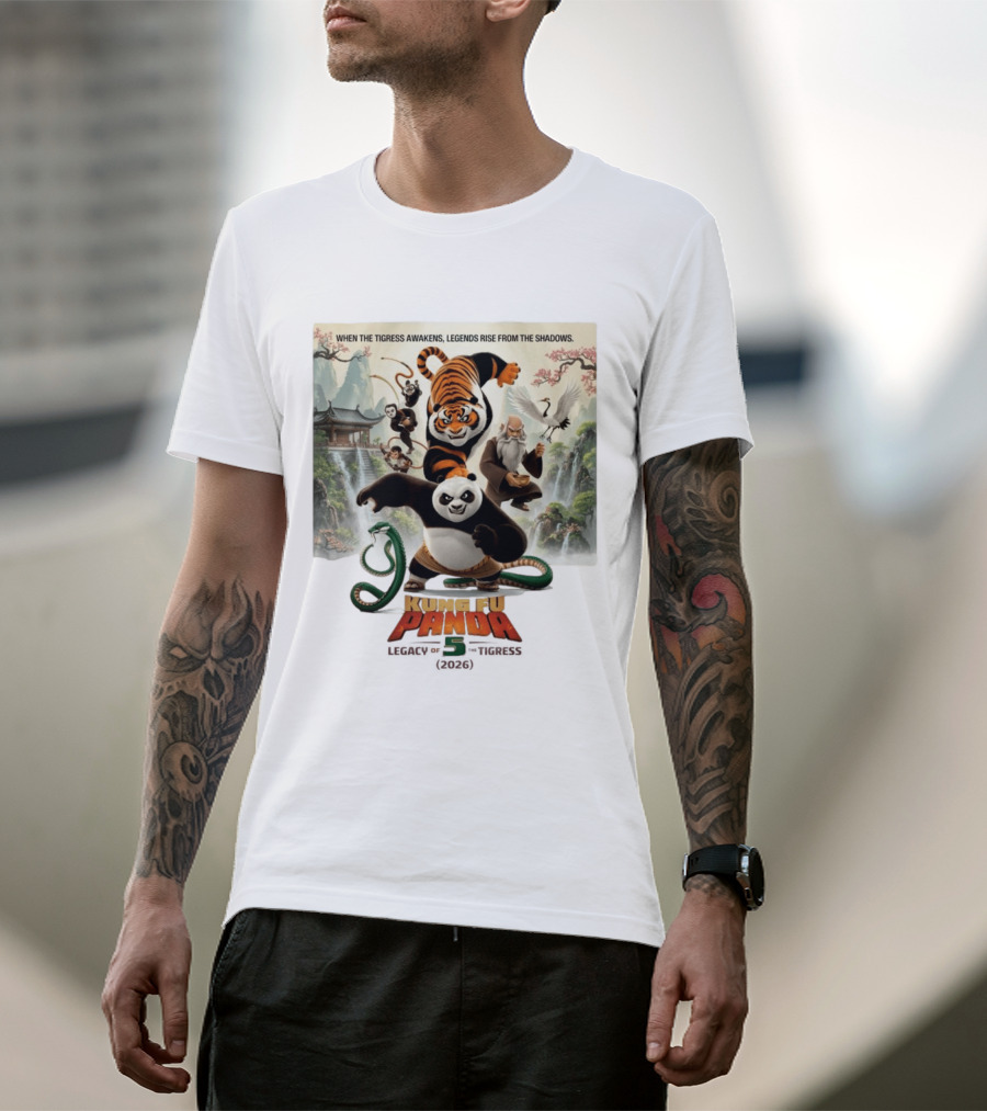 Kung Fu Panda 5 Legacy Of The Tigress 2026 When The Tigress Awakens Legends Rise T-Shirt