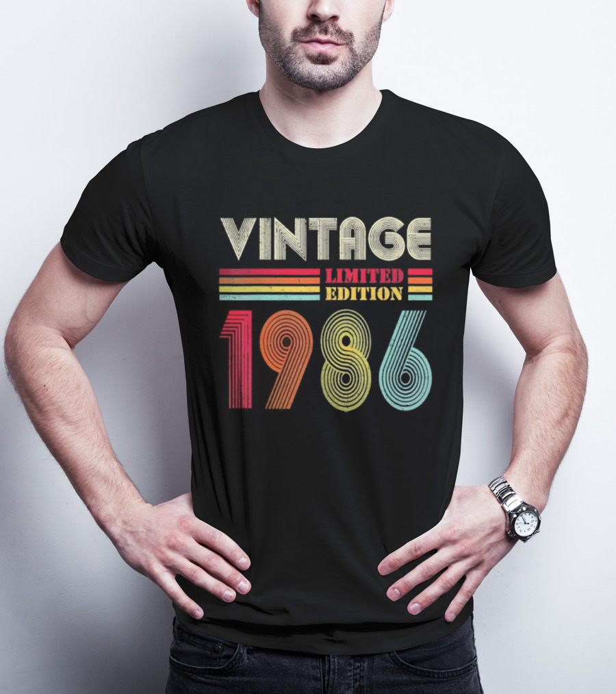 Vintage 1986 Limited Edition 40th Birthday Men Women 40 Years Old T-Shirt