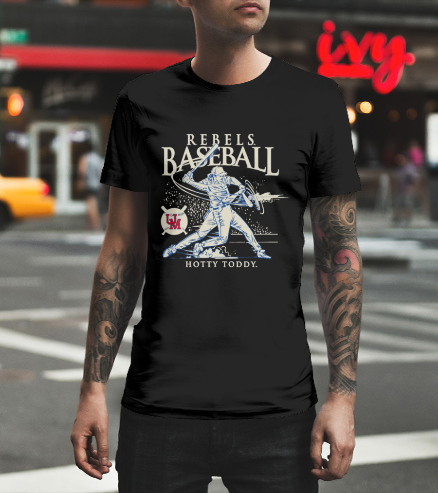 Rebels Baseball UM Hotty Toddy On The Screws T-Shirt