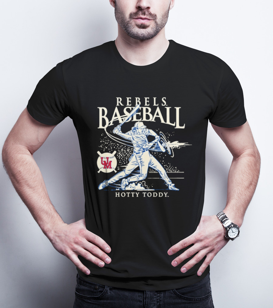 Rebels Baseball UM Hotty Toddy On The Screws T-Shirt