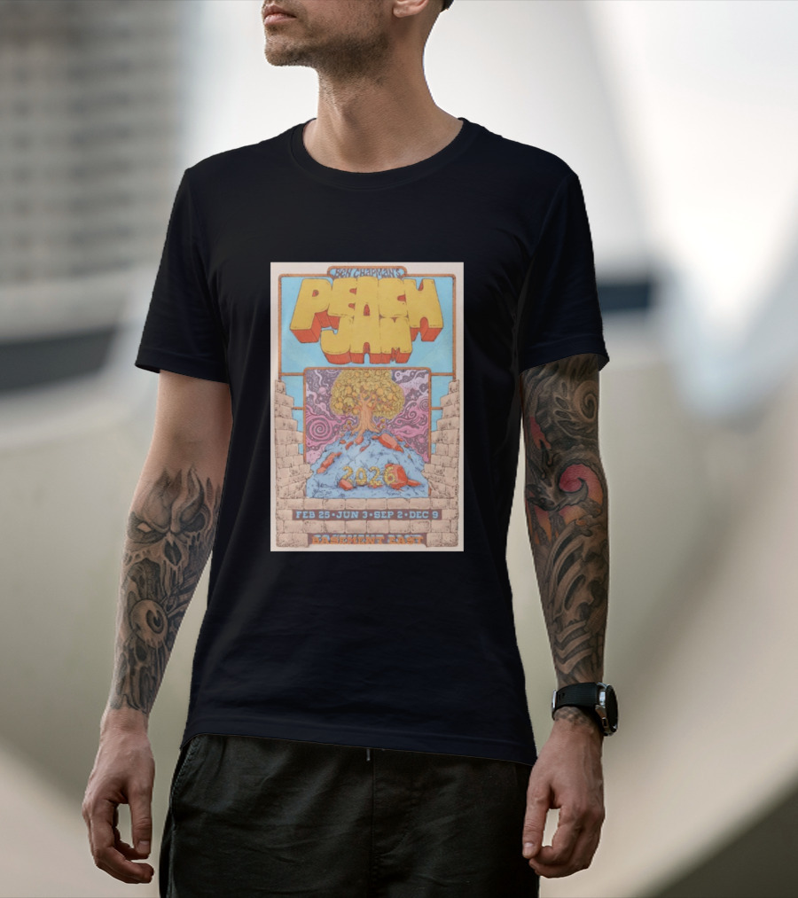 Ben Chapman Peach Jam 2026 Basement East Feb 25 Jun 3 Sep 2 Dec 9 T-Shirt