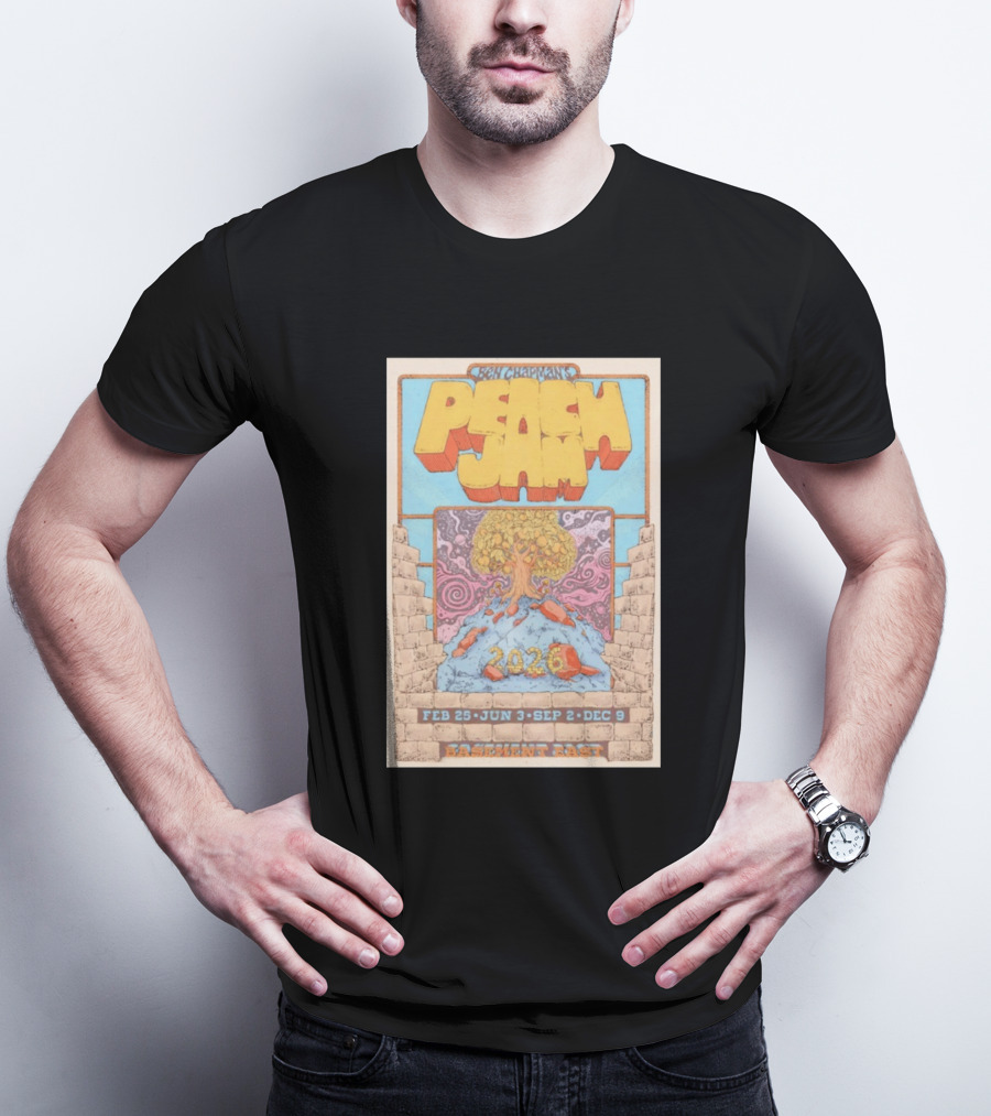 Ben Chapman Peach Jam 2026 Basement East Feb 25 Jun 3 Sep 2 Dec 9 T-Shirt