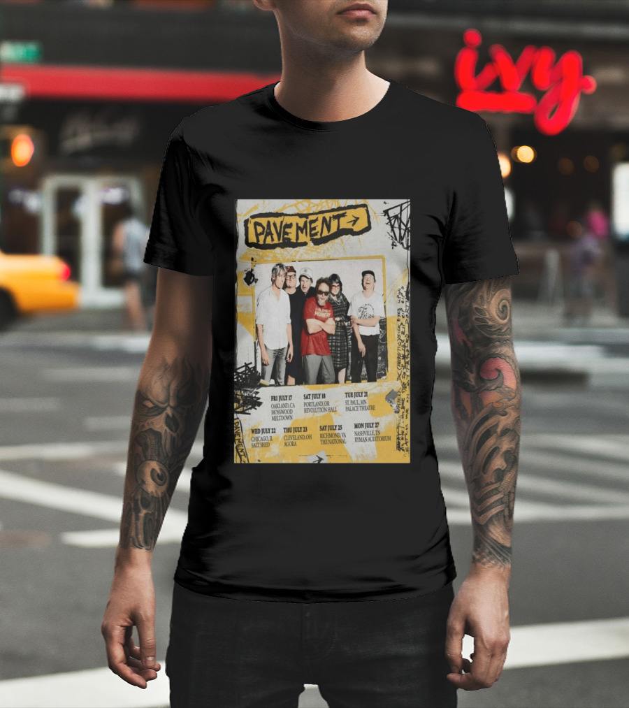 Pavement US Summer Tour 2026 Oakland Portland St. Paul Chicago Cleveland Richmond Nashville T-Shirt