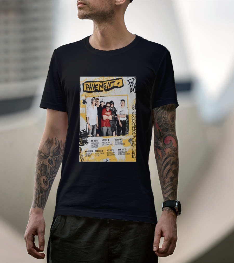 Pavement US Summer Tour 2026 Oakland Portland St. Paul Chicago Cleveland Richmond Nashville T-Shirt