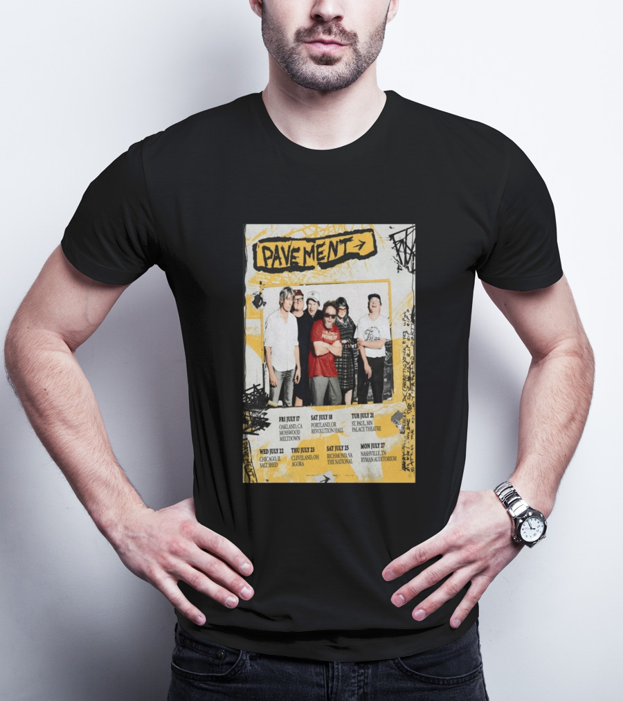 Pavement US Summer Tour 2026 Oakland Portland St. Paul Chicago Cleveland Richmond Nashville T-Shirt