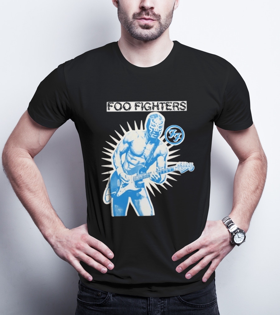 Foo Fighters 2026 Tasmania Lucha Libre Masked Guitarist Iconic FF T-Shirt